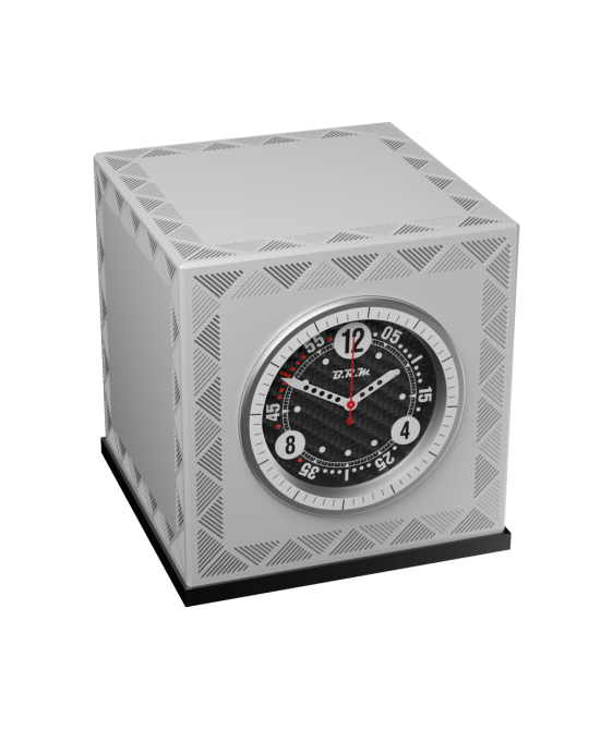 The Kube White Engraved Clock - BRM Chronographes