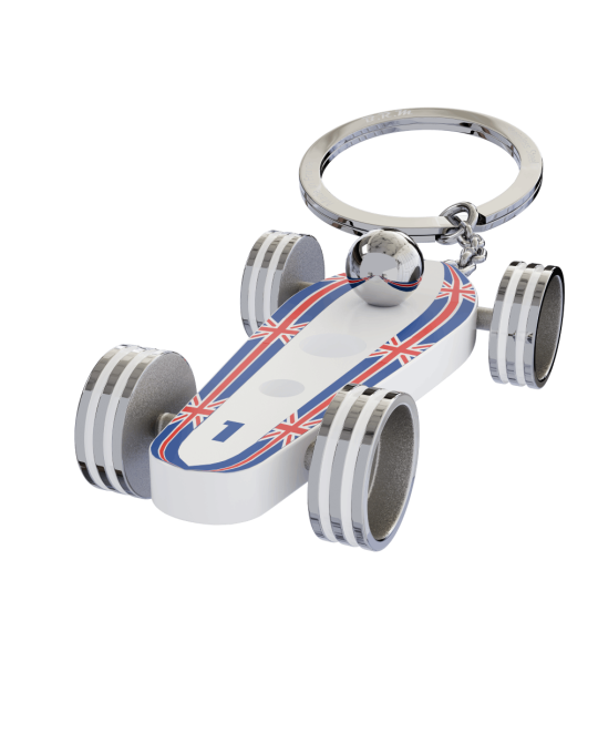 UK N°1 Stripes Bolides key chain - BRM Chronographes
