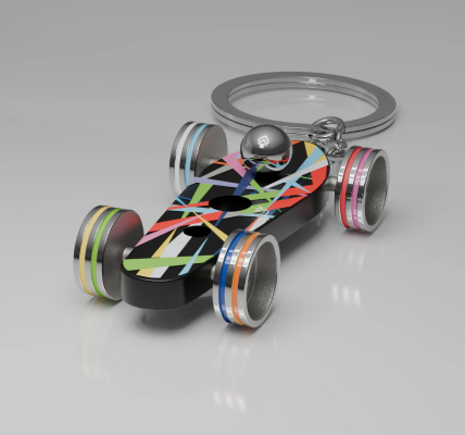 Titanium and Stainless Steel Keychains - B.R.M Chronographes Accessories