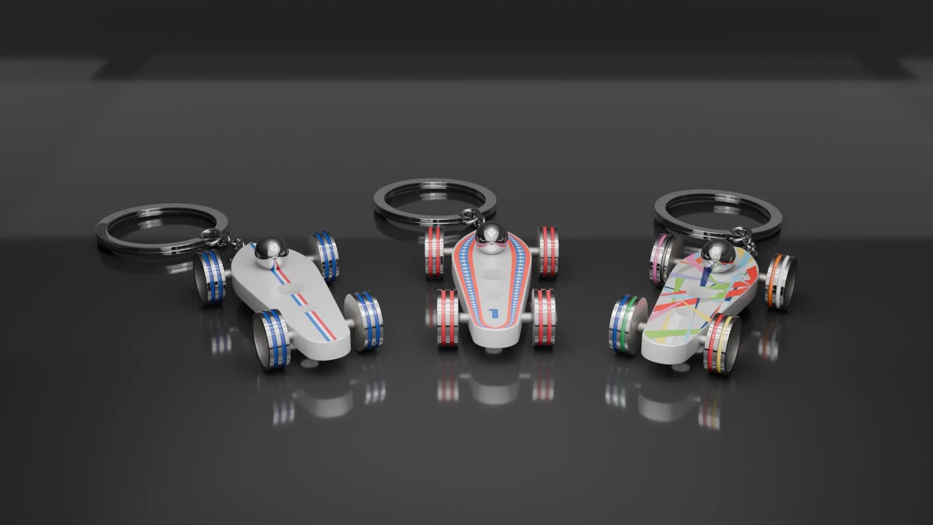 Titanium and Stainless Steel Keychains - B.R.M Chronographes Accessories