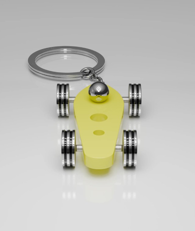 Yellow Bolides key chain - BRM Chronographes